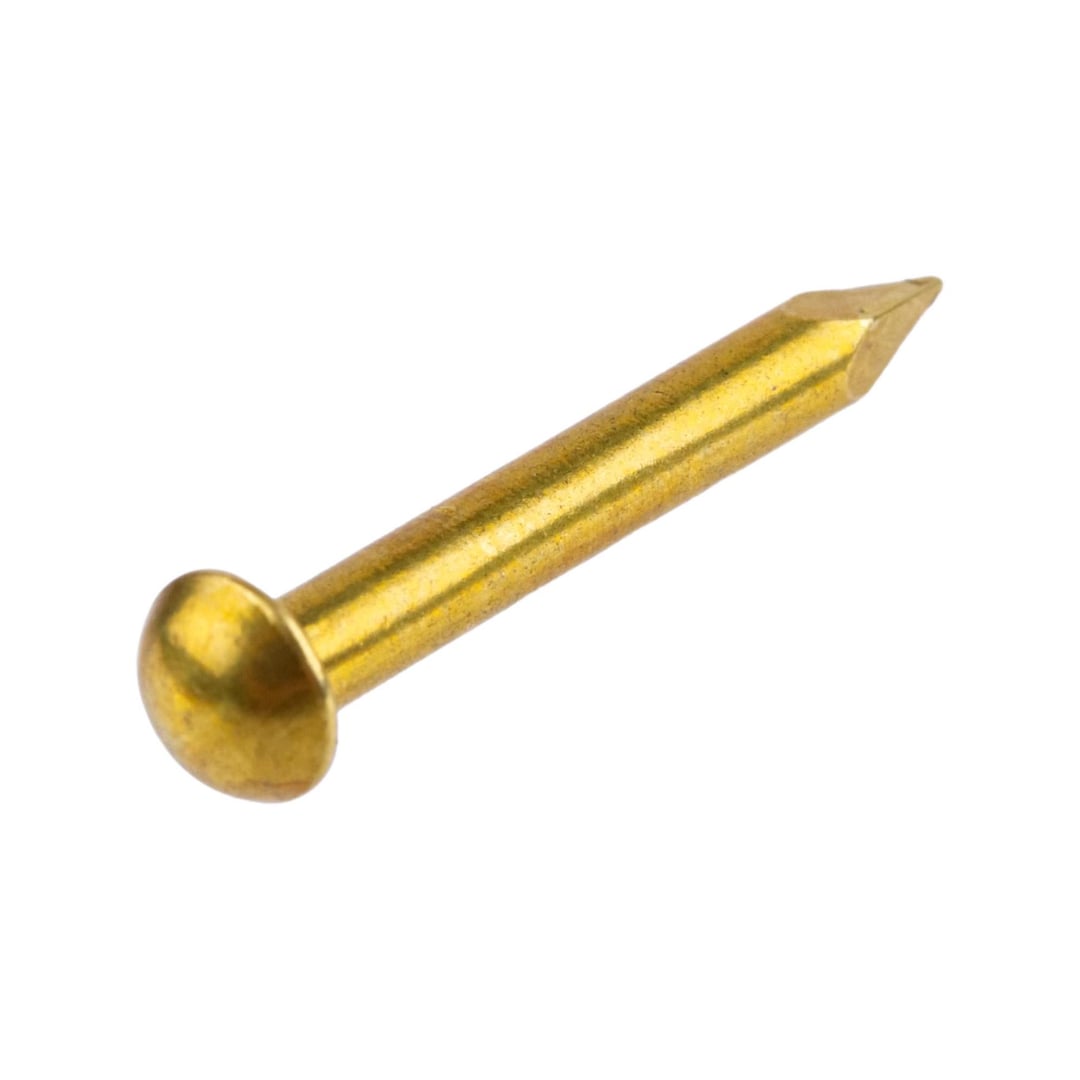 Round Head Brass Escutcheon Pins - 1/2" Long - Pack of 100 - Antique ...