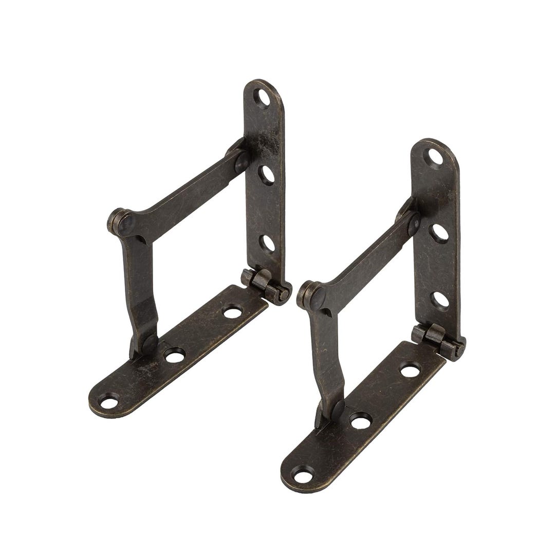 Antique Brass Plated Drop Front Desk Hinges - Pack of 2 - 180 Degree ...