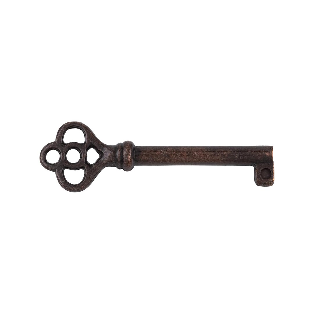 Antique Copper Plated Skeleton Key for Grandfather Clock, Cabinet Doors ...