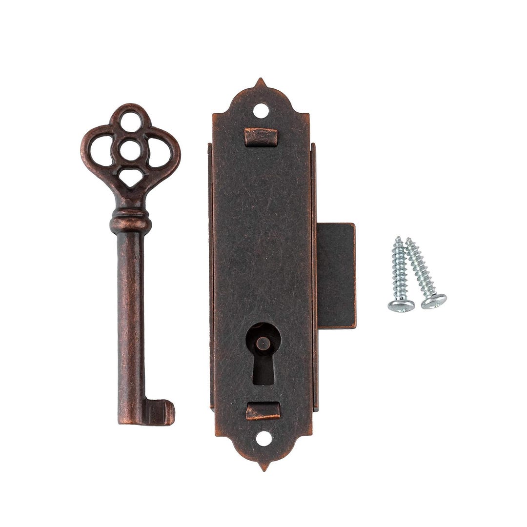 Antique Copper Narrow Flush Mount Grandfather Clock or Cabinet Door ...