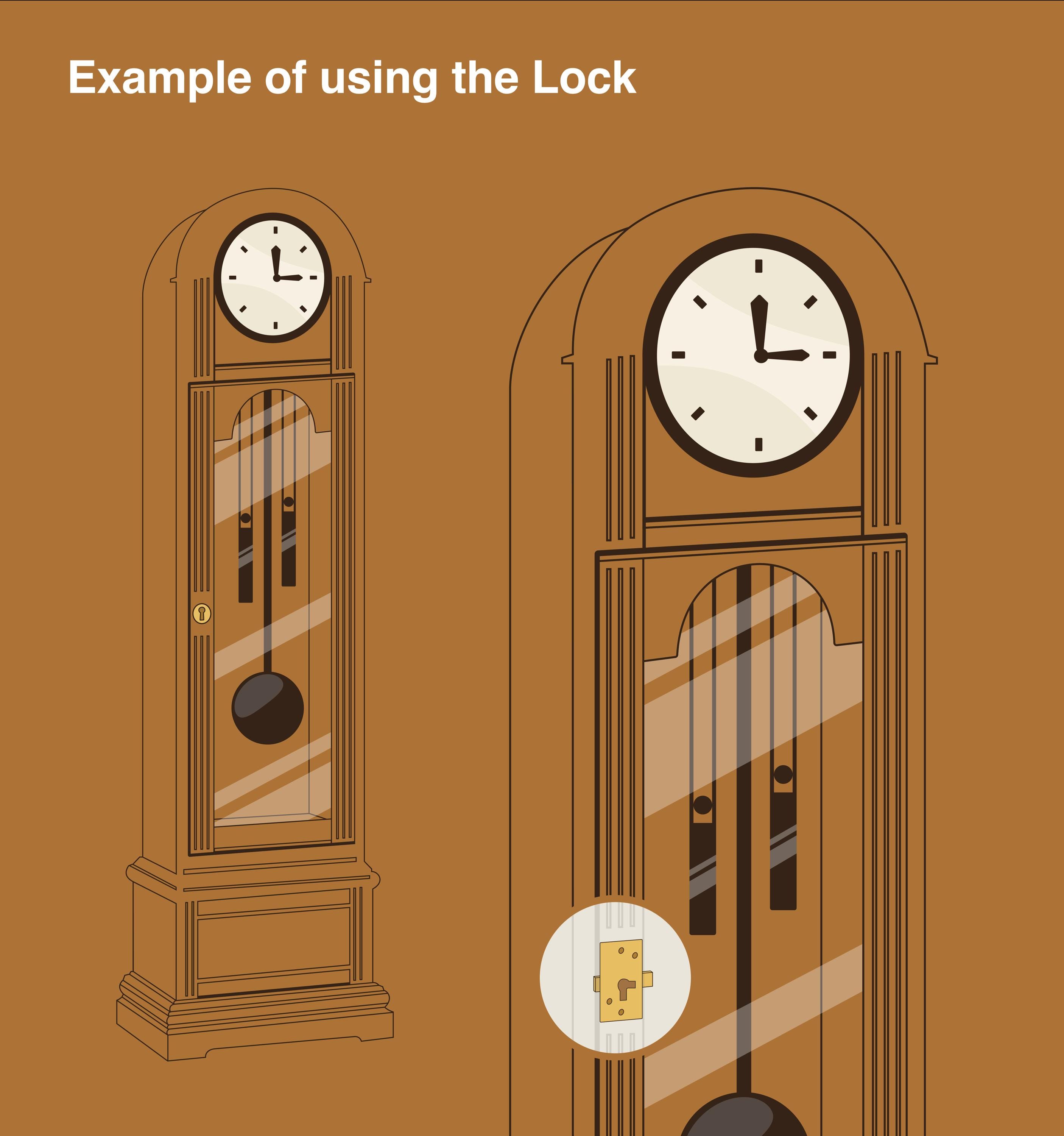 Antique Copper Narrow Flush Mount Grandfather Clock or Cabinet Door ...