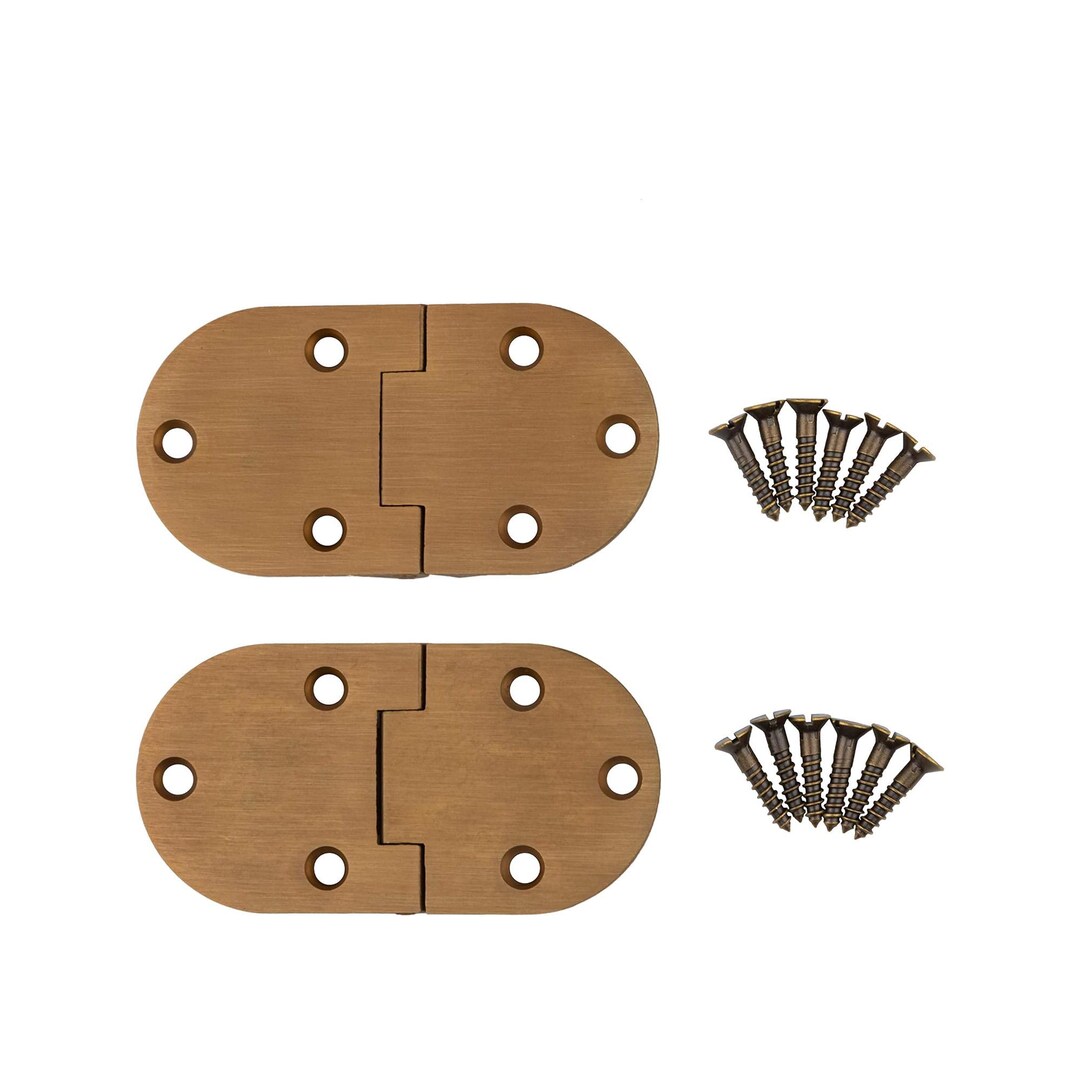 2 7/8 X 1 1/2 Antiqued Brass Butler Tray Hinge 90 and 180 Degree Stop ...