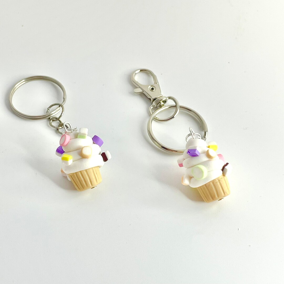 Dolly Mixtures Bag Charm, Cupcake Keyring, Free Organza Gift Bag ...