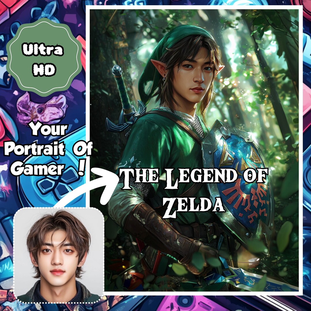 Custom Gaming Portrait, Video Game Poster, Gaming Poster, Portrait From ...