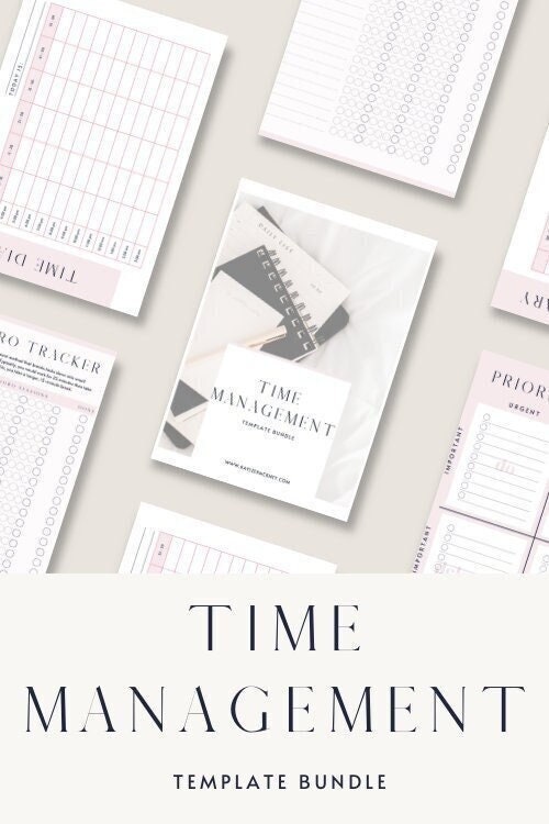 Time Management Printable Template Bundle 7 Day Time Diary Priority ...