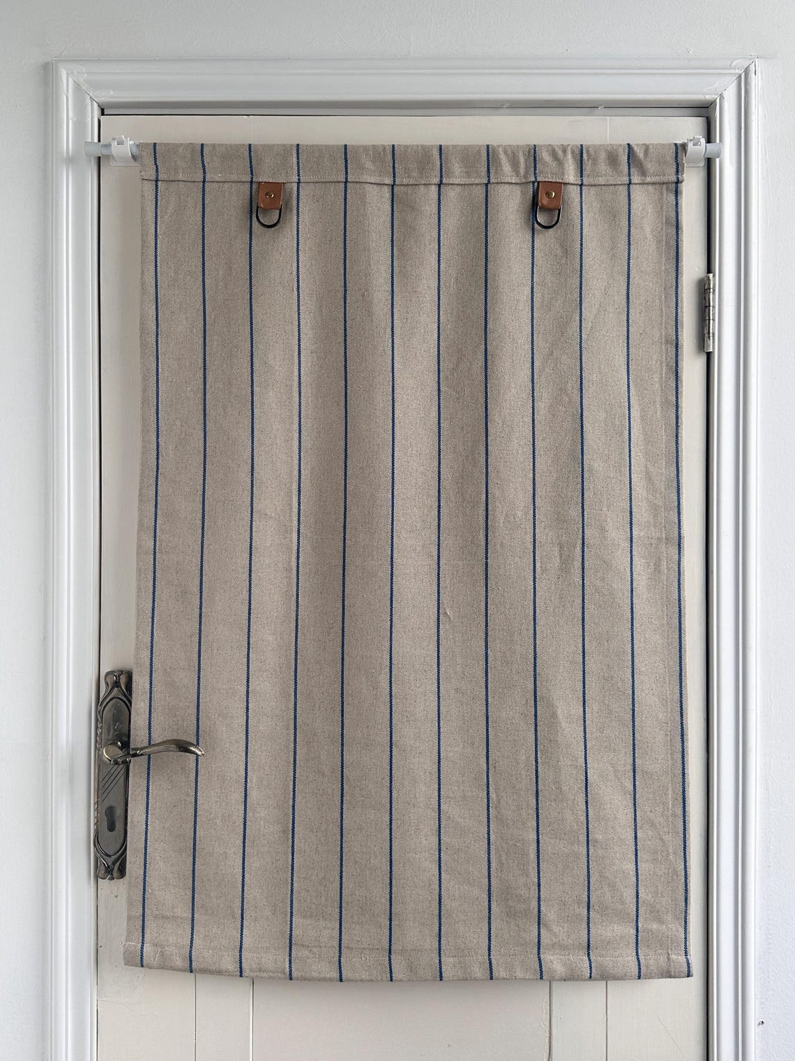 Beige Roll up Shade, French Door Curtain Valance With Velcro Attachment ...