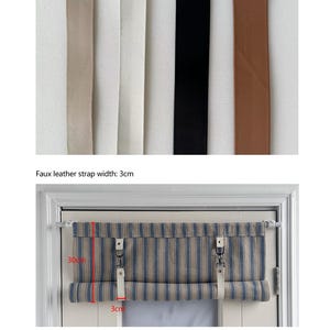 Beige Roll up Shade, French Door Curtain Valance With Velcro Attachment ...