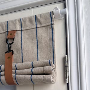 Beige Roll up Shade, French Door Curtain Valance With Velcro Attachment ...