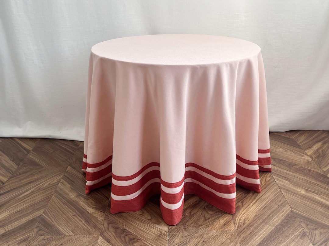 Pink Ruffled Table Skirt, Round Table Skirt, Custom Sizes ...
