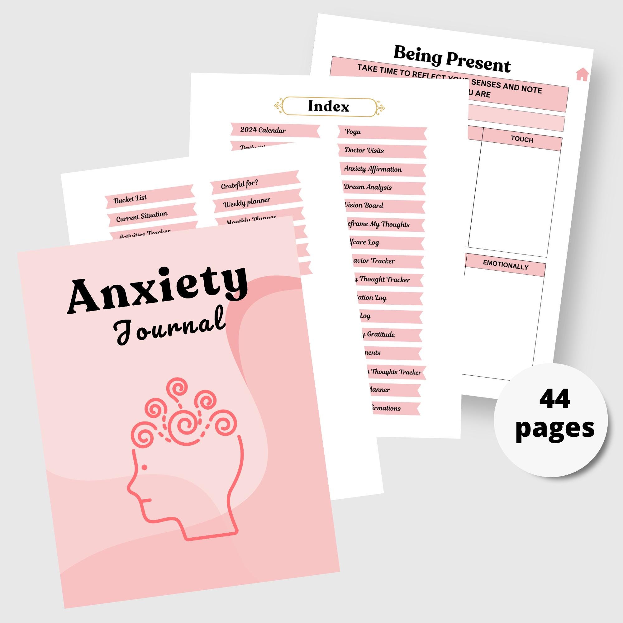 Digital Anxiety Journal Printable | Mental Health & Mood Tracker PDF - Etsy