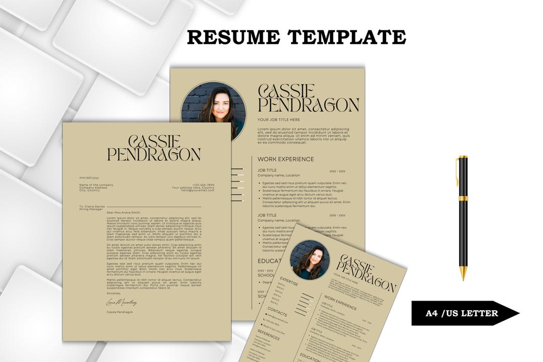 Modern Professional Resume Template on Canva | Ats-friendly CV Design ...