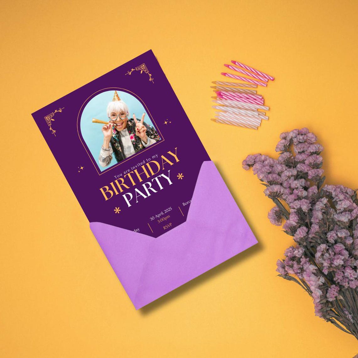 Printable Birthday Invitation Template – Digital PDF Party Invitation ...