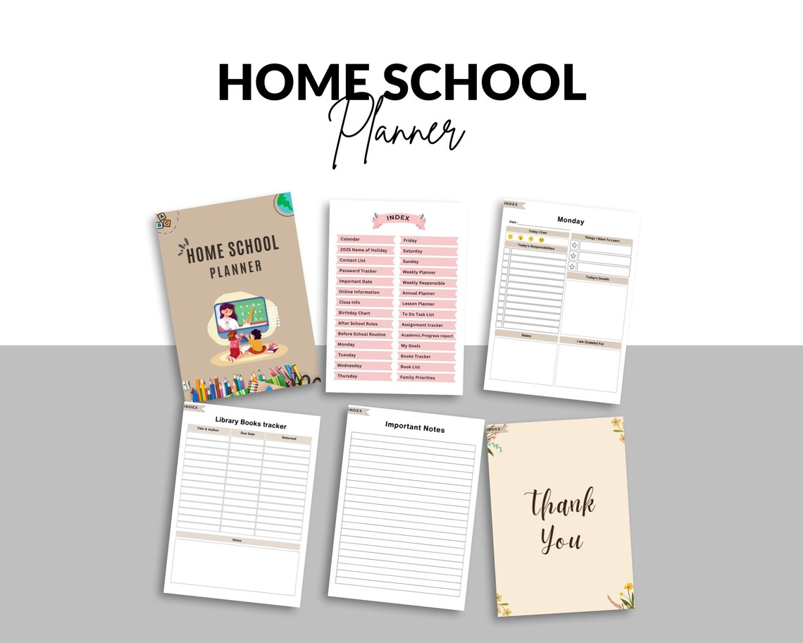 Homeschool Canva Planner 2025 | Teacher Organizer and Task Tracker ...