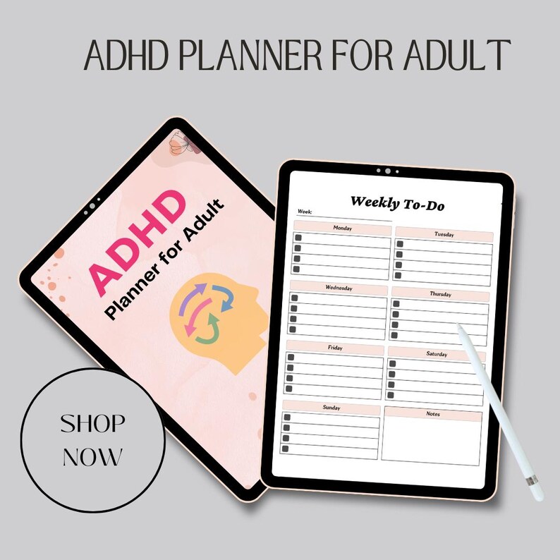 ADHD Weekly Planner for Adults | Self-care Organizer (digital Download ...