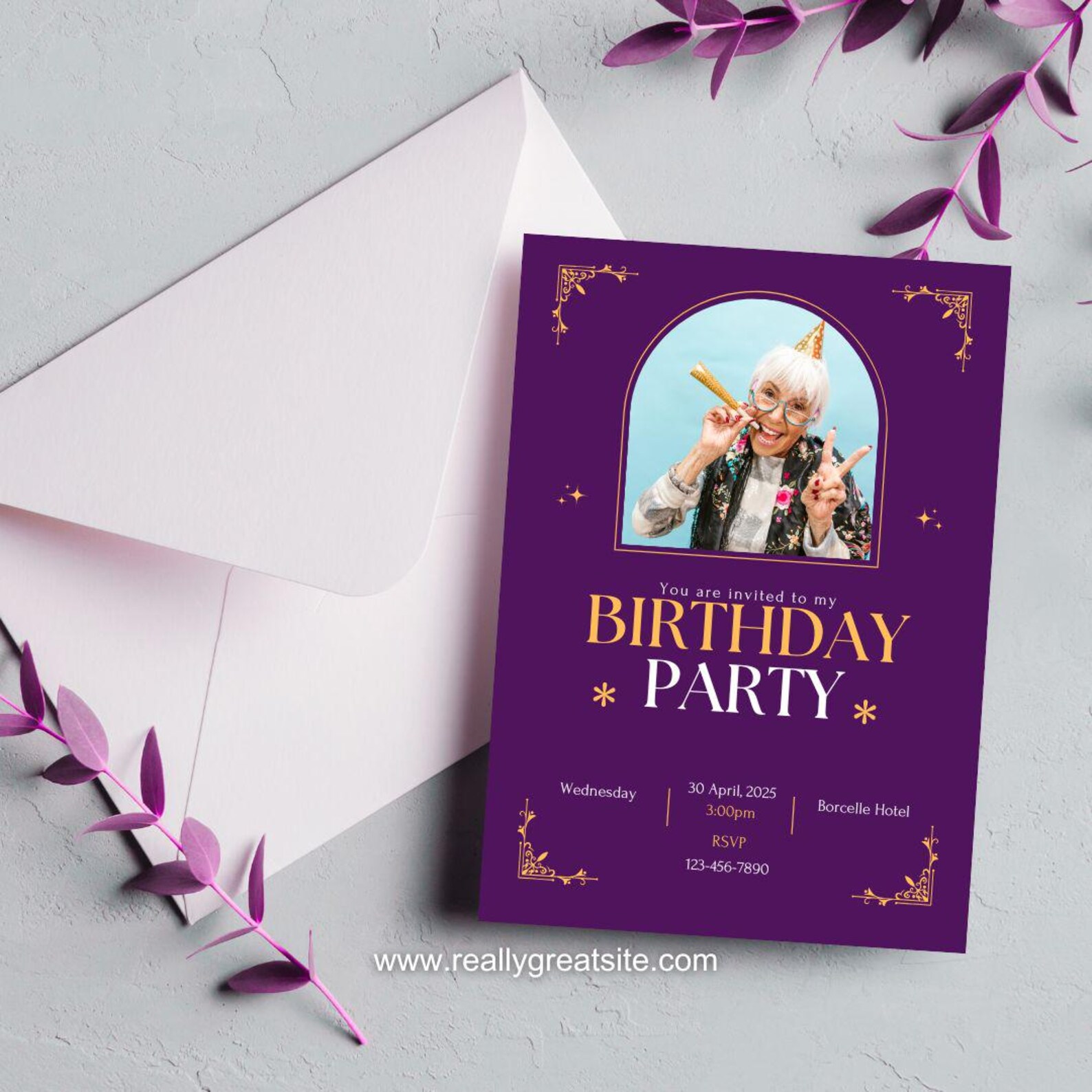 Printable Birthday Invitation Template – Digital PDF Party Invitation ...