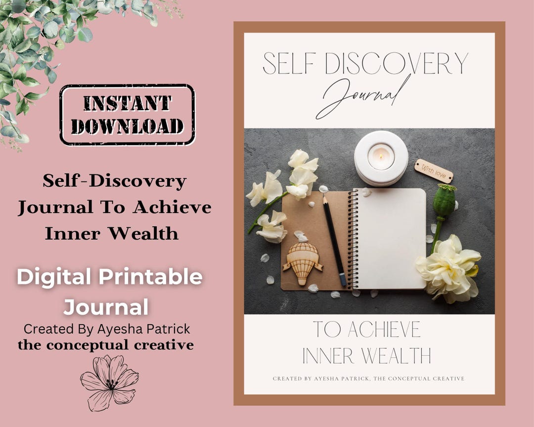 Digital Printable Journal, Journal Writing Prompts, Inner Wealth ...