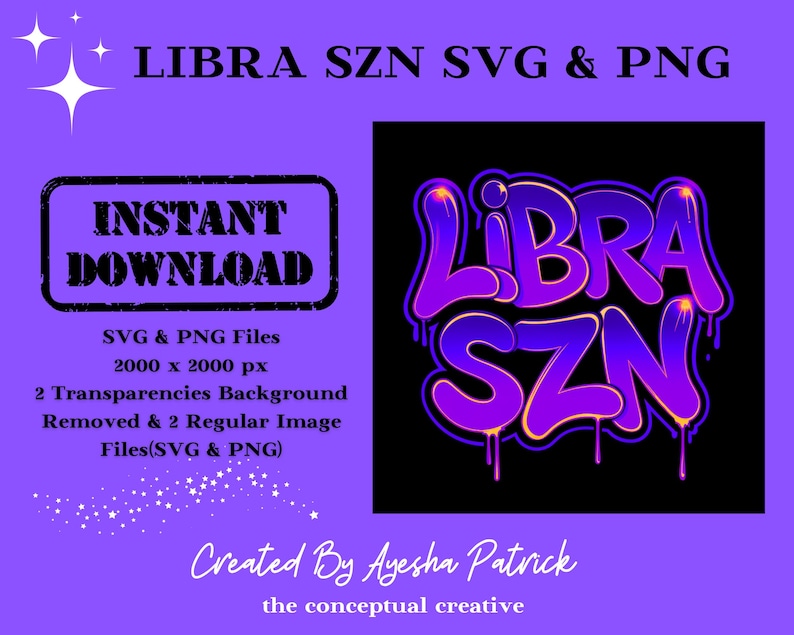 Libra SZN SVG & PNG: Zodiac Sign, Libra Birthday - Etsy