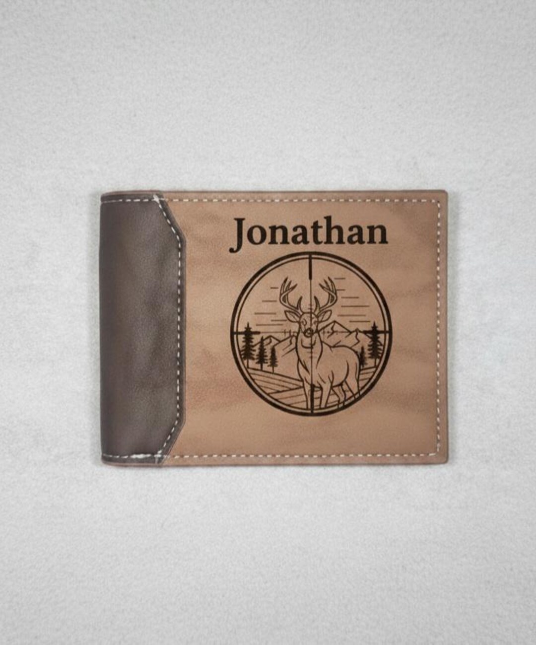 Personalized Outdoorsman Gift, Engraved Deer Hunter Vegan Friendly Faux ...
