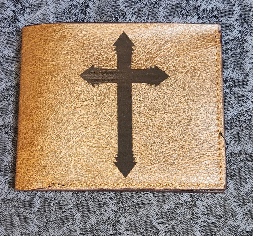 Christian Cross Wallet With Bible Verse or Inscription, Unique Men's ...