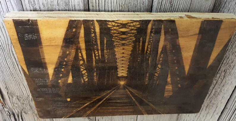 Handmade Laser Engraved Wall Decor Scenic Bridge Design With Sawtooth ...