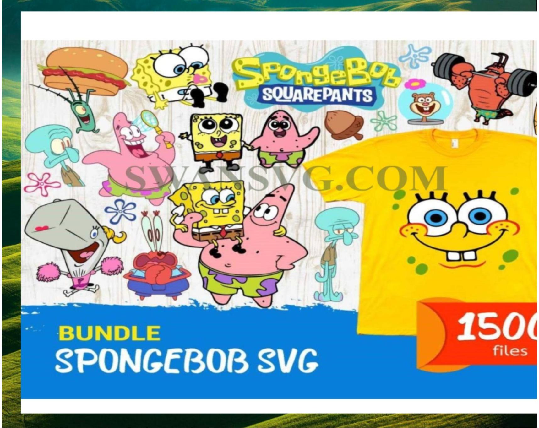 1500 Spongebob Mega Bundle, Trending Svg, Spongebob Characters Svg - Etsy