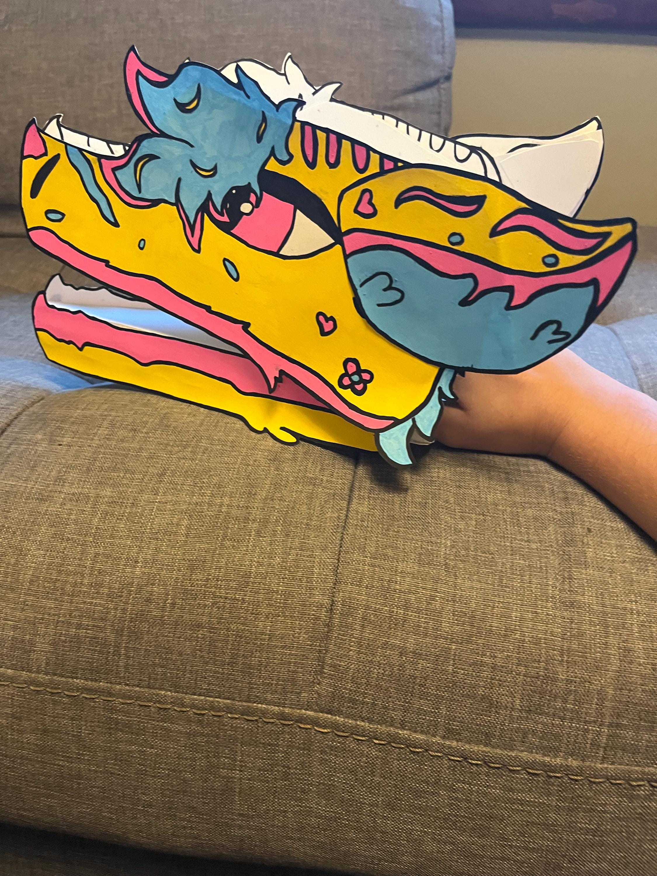 Paper Dragon Paper Puppet Original Design Dragon READ DESC BEFORE Order ...