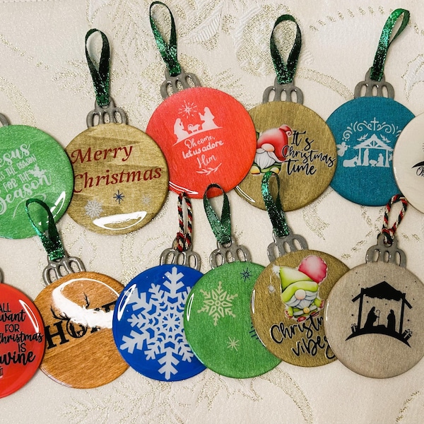 Round Wood Ornament - Etsy