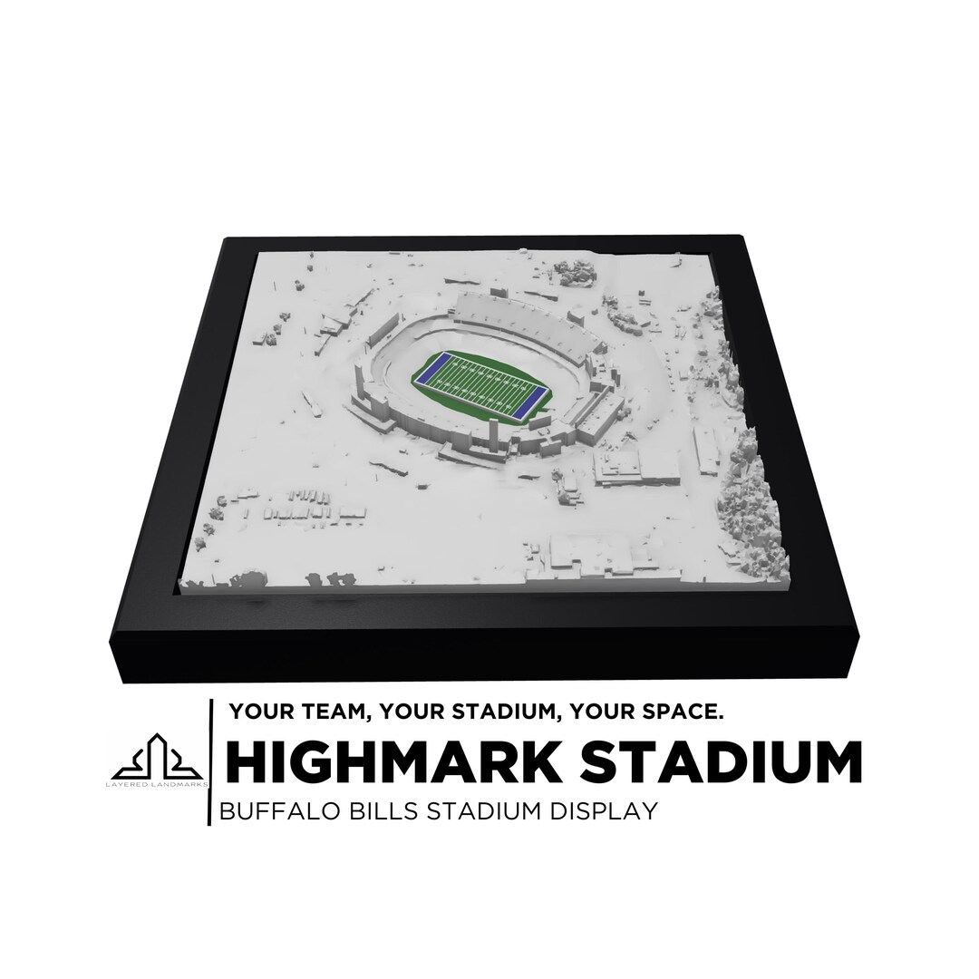 Buffalo Bills Highmark Stadium 3D Model | Handcrafted Layered Wall Art ...