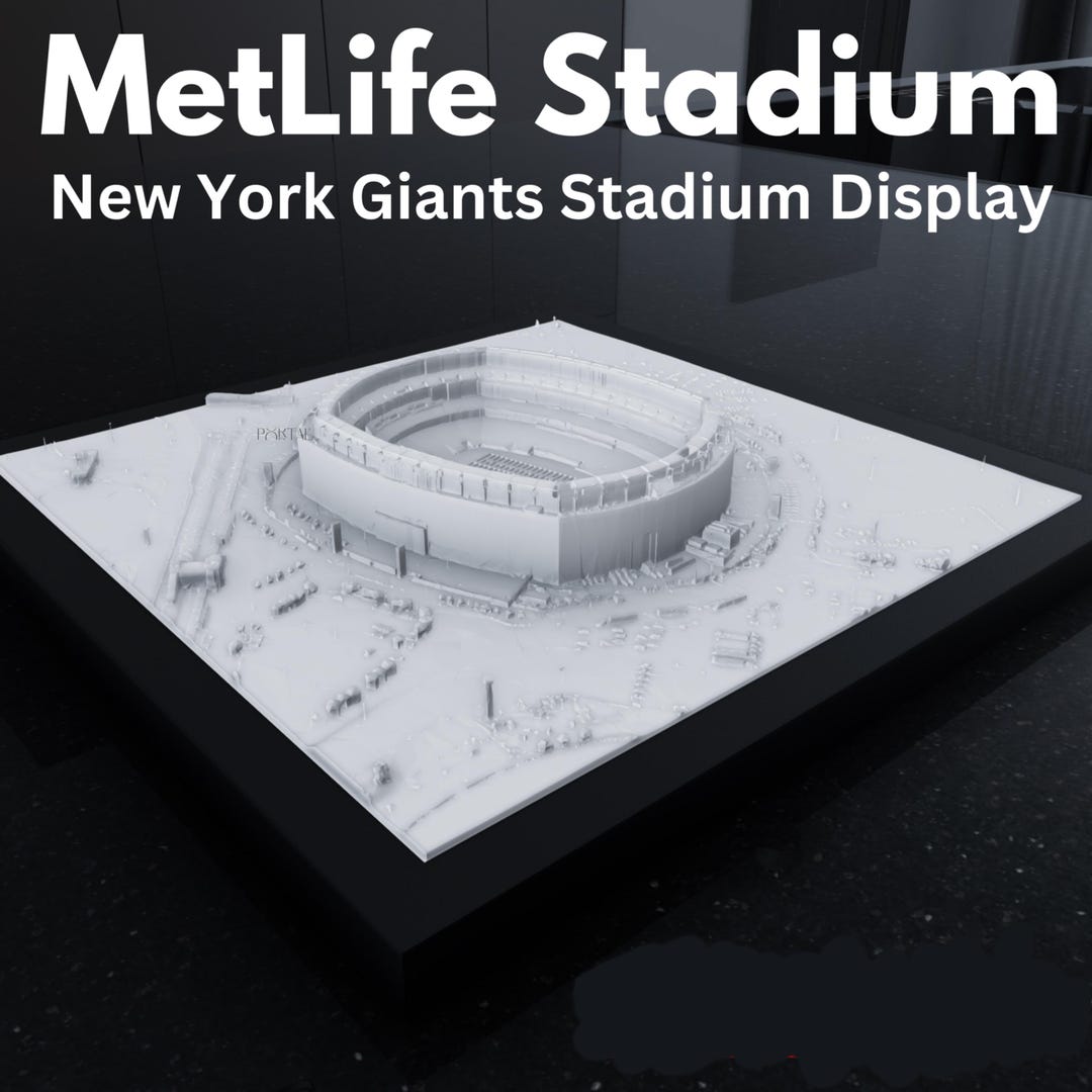 9” X 9” Metlife Stadium 3D Model - New York Giants Art & Decor - Etsy