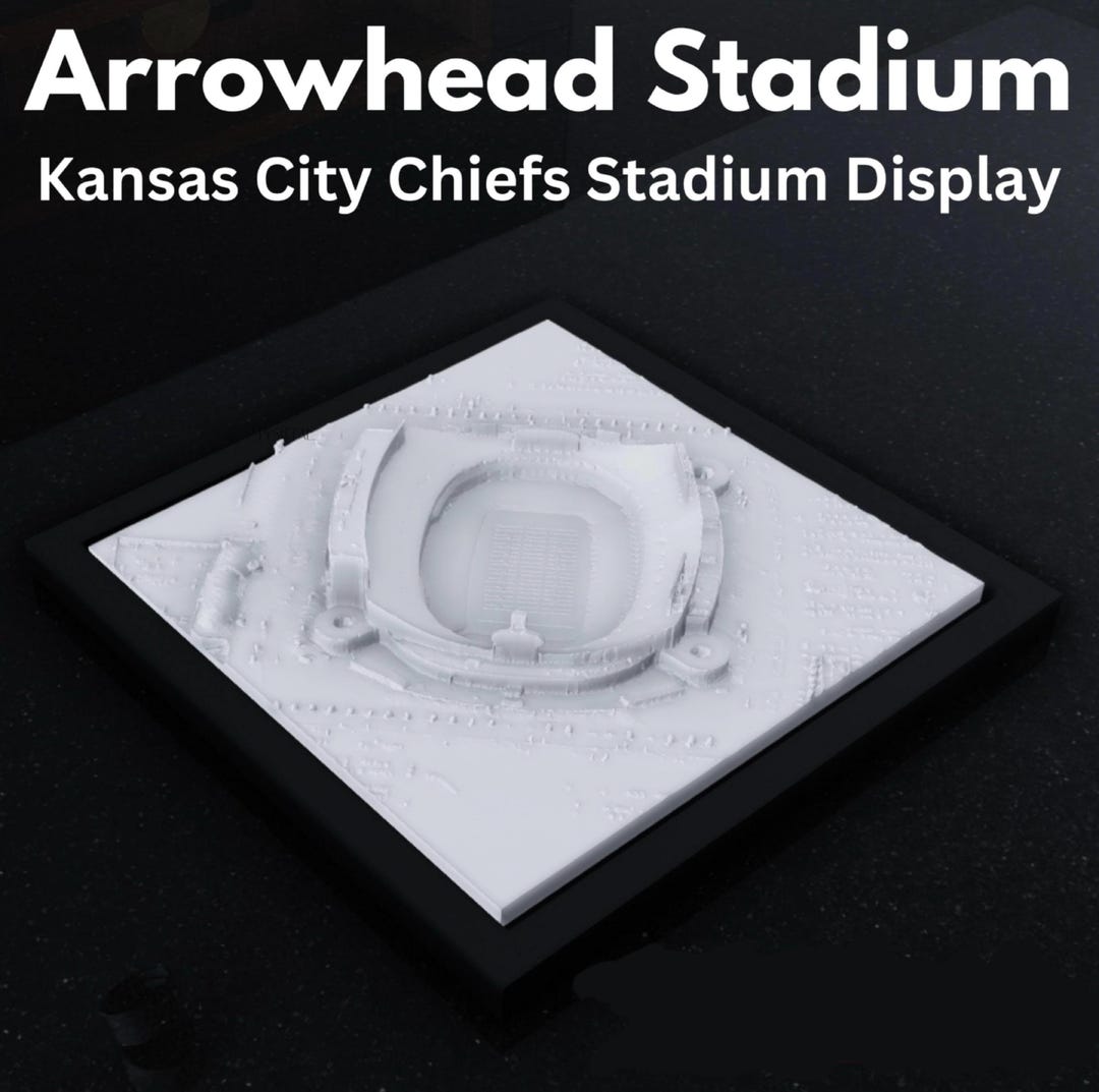 9” X 9” Arrowhead Stadium 3D Model - Kansas City Chiefs Art & Decor - Etsy