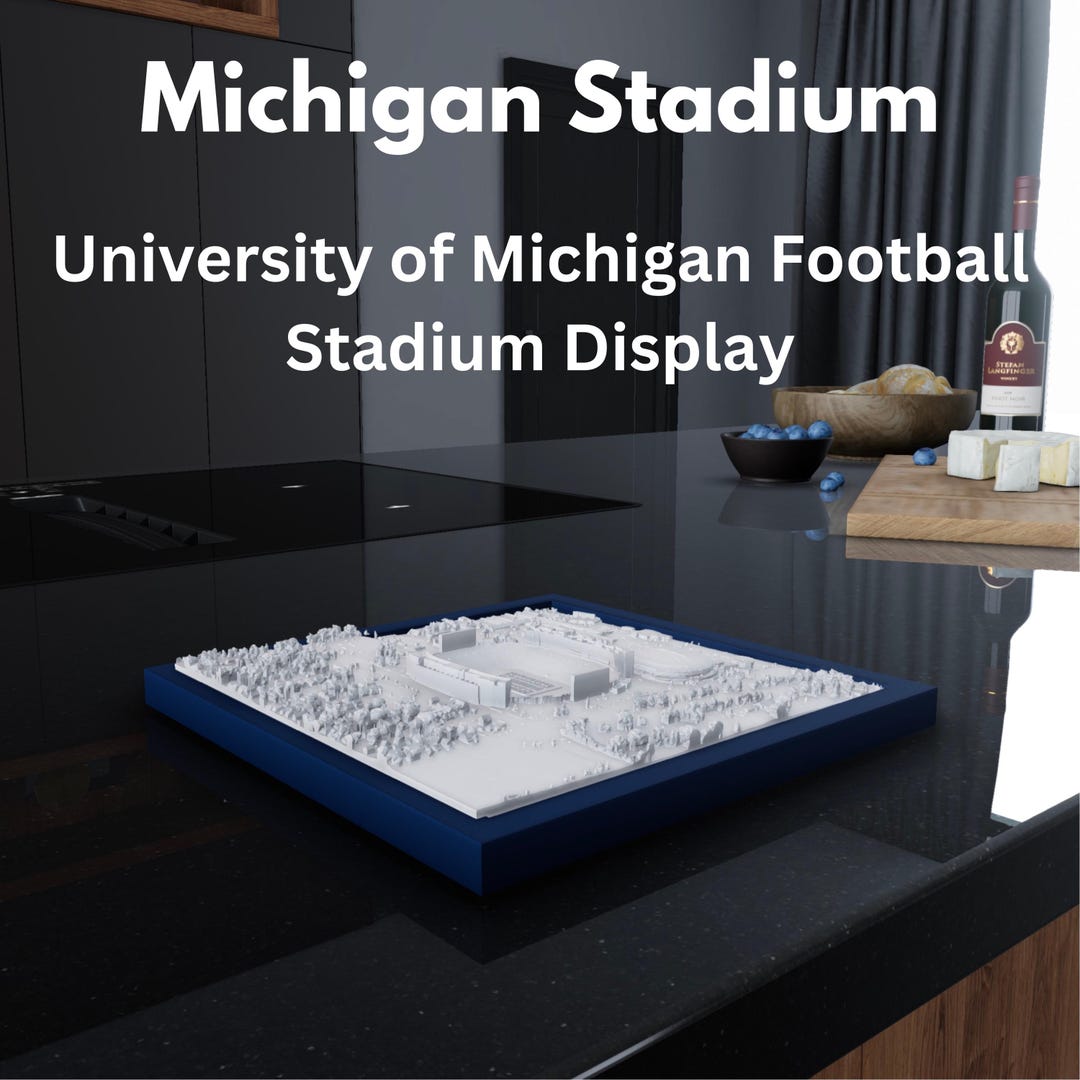 9” X 9” Michigan Stadium 3D Model - University of Michigan Art & Decor ...