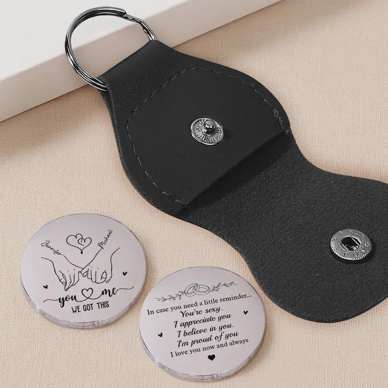 Personalized Couple Keychain – Engraved Love Token, Anniversary Gift ...