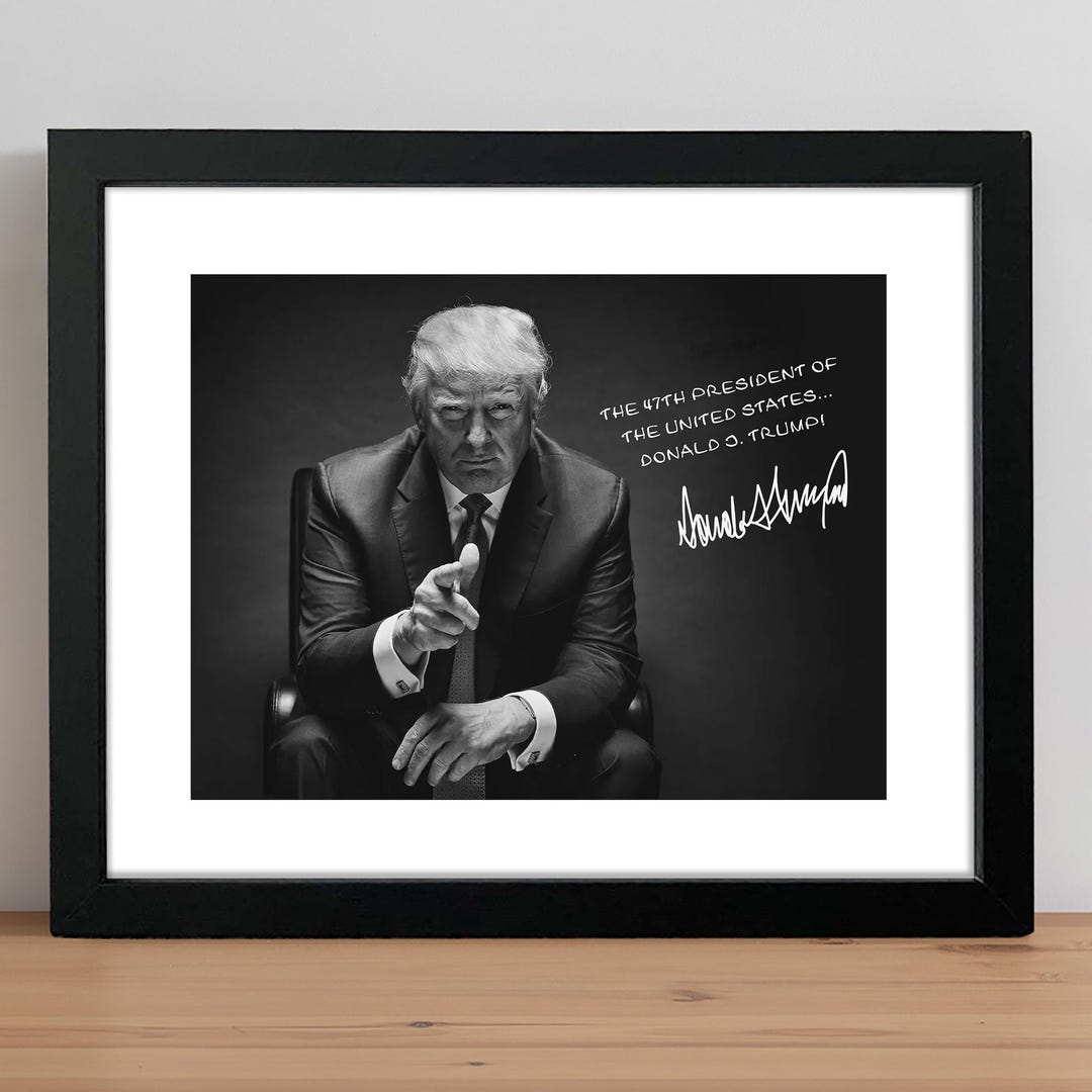 Framed Donald Trump Tribute Print: Patriotic Wall Art - Etsy