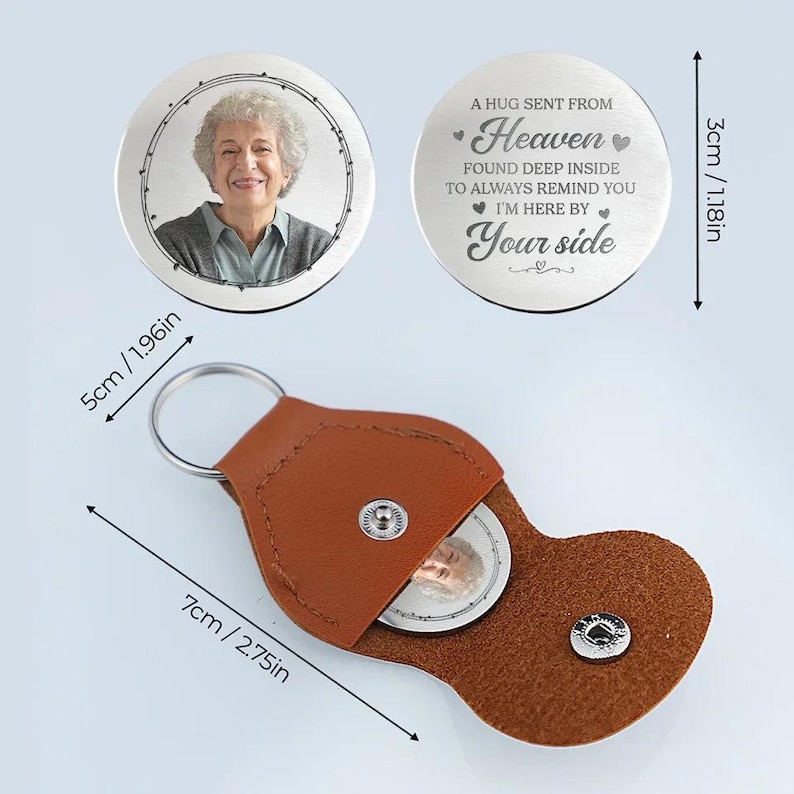 Personalized Memorial Pocket Hug Token: Custom Photo Sympathy Gift - Etsy