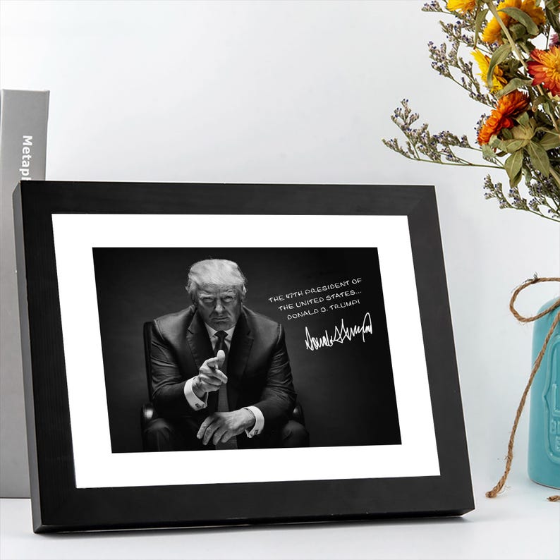 Personalized Donald Trump 47th President Photo Frame: Patriotic Gift - Etsy