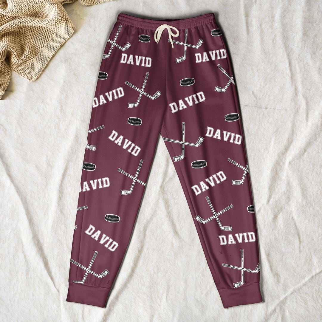 Personalized Hockey Sweatpants: Custom Name Joggers, Team Sportswear ...