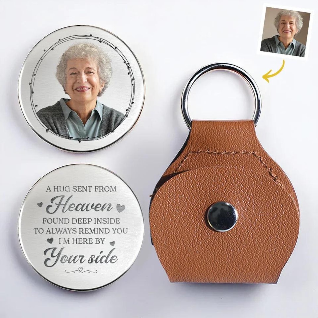 Personalized Memorial Pocket Hug Token: Custom Photo Sympathy Gift - Etsy