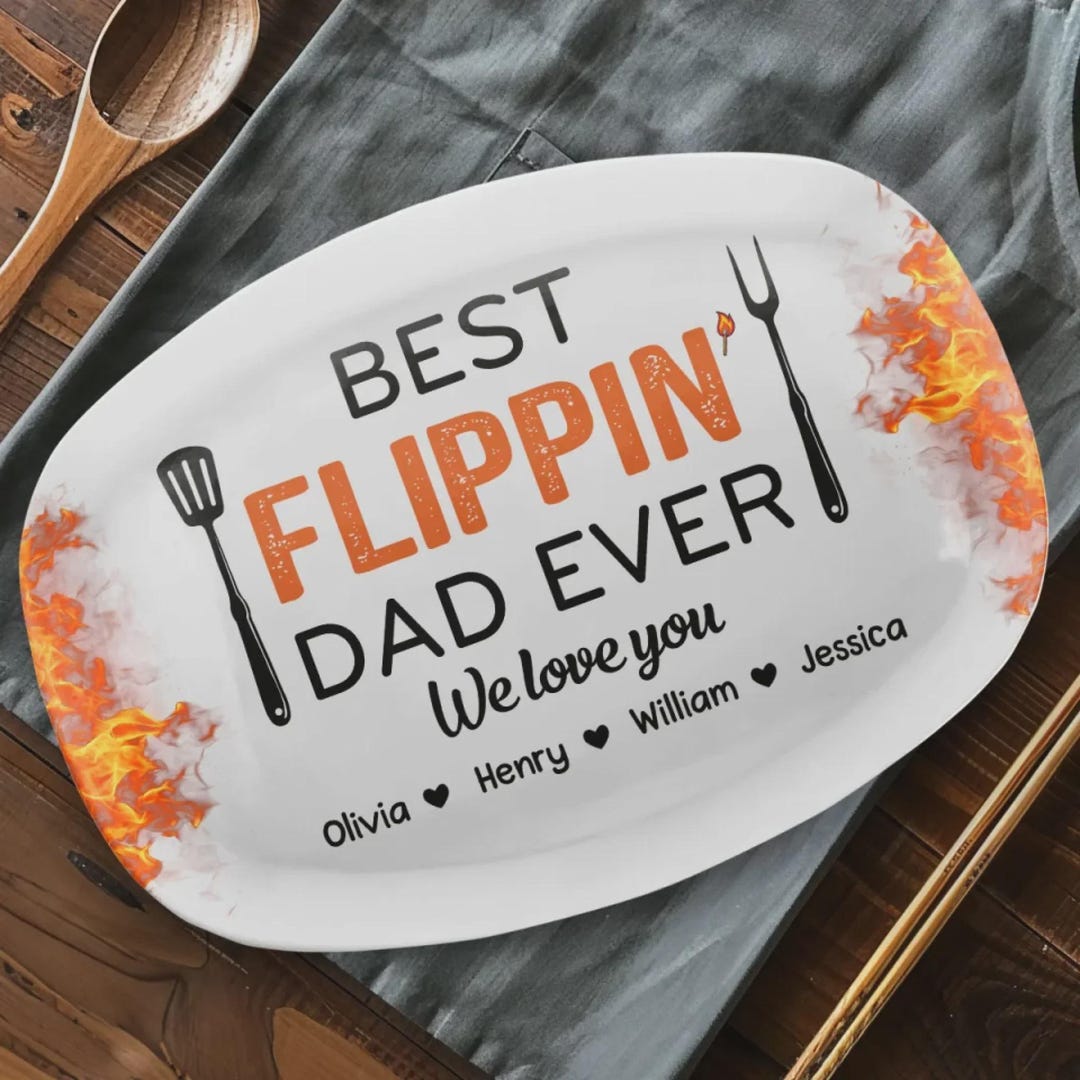 Personalized BBQ Platter – Father's Day Gift, Custom Names - Etsy