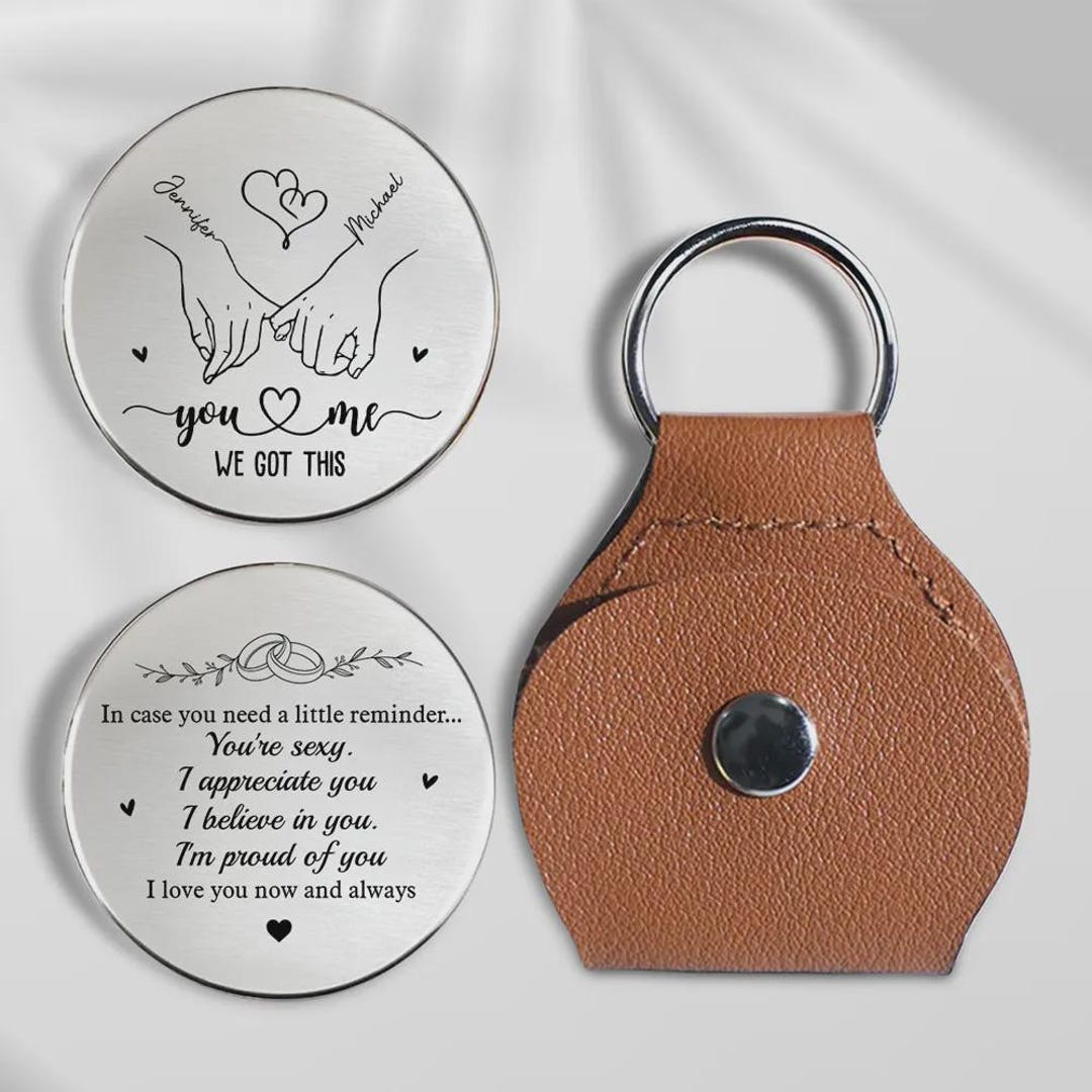 Personalized Couple Keychain – Engraved Love Token, Anniversary Gift ...