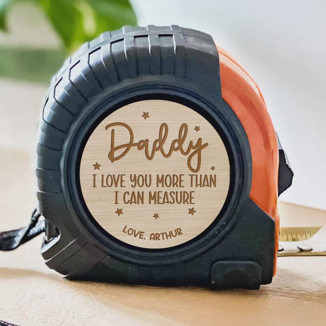 Personalized Wooden Tape Measure – Engraved Gift for Dad, Grandad - Etsy