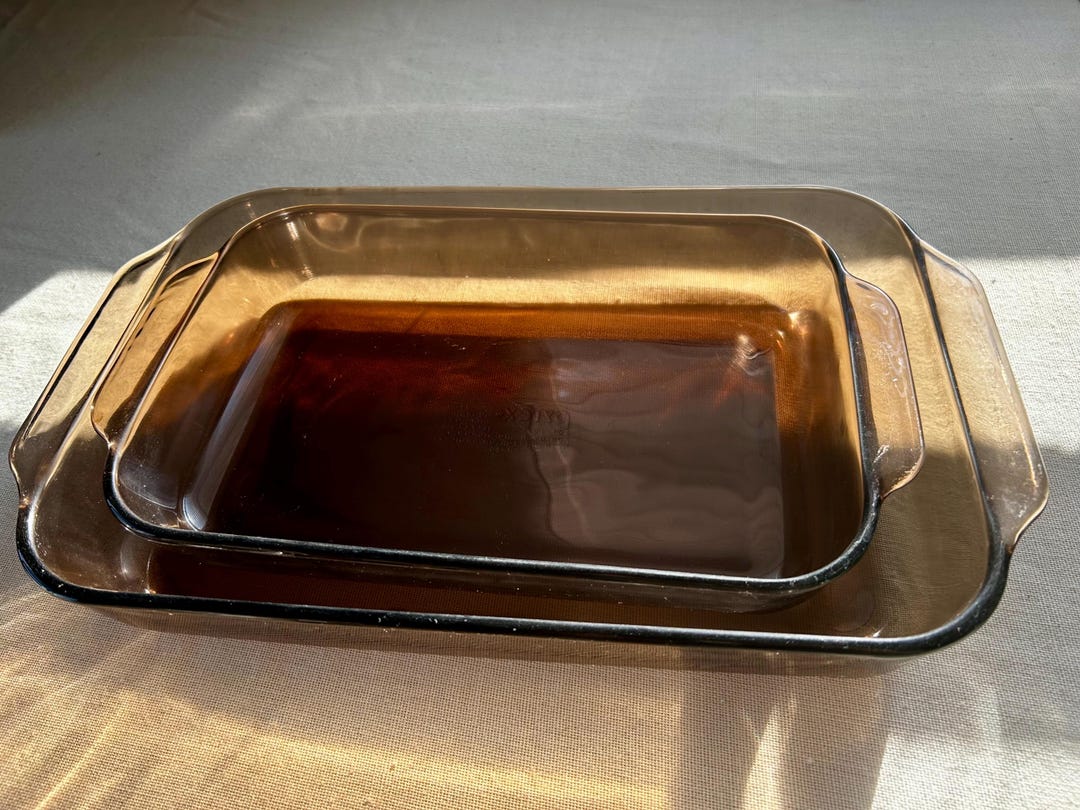 Amber Pyrex Casserole Set of 2 2 Quart and 3 Quart - Etsy