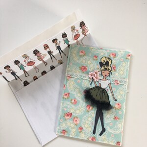 Girly Girl Fabric Postcards/diva Greeting Cards - Etsy