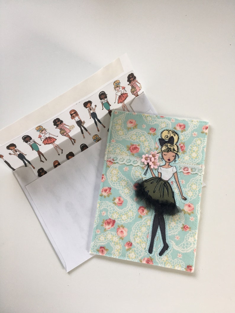 Girly Girl Fabric Postcards/diva Greeting Cards - Etsy