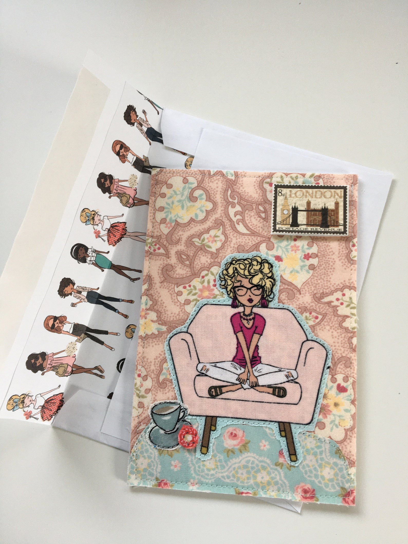 Girly Girl Fabric Postcards/diva Greeting Cards - Etsy