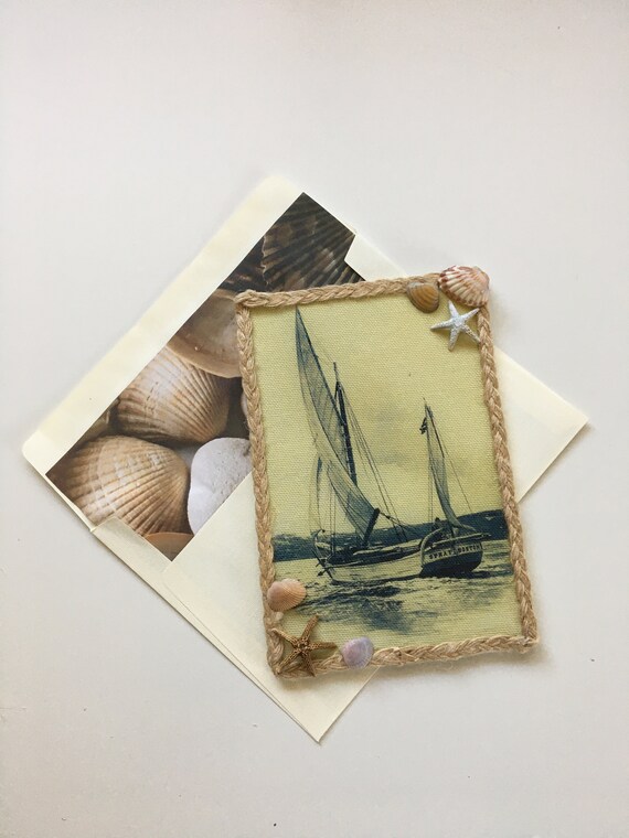 clearance sale discount Sailboat Fabric Postcard