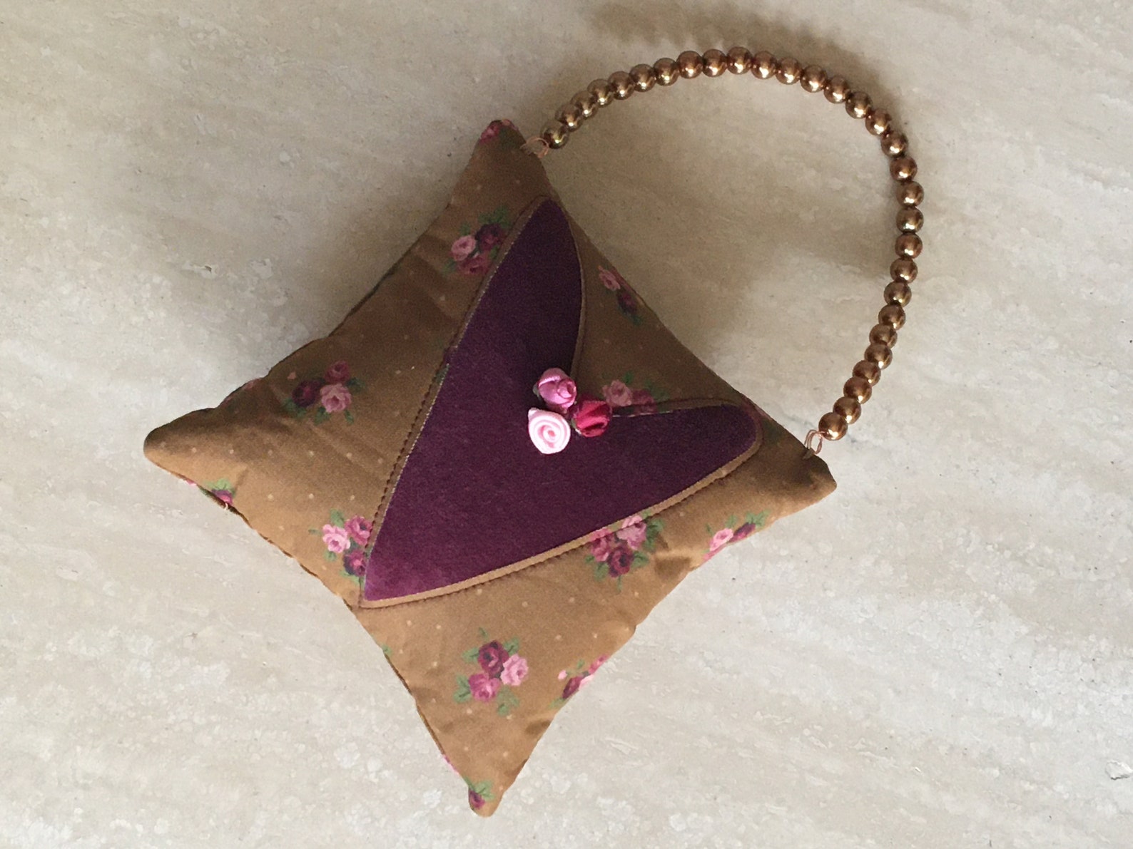 Velvet Hearts Pocket Pillows/doorknob Pocket Pillows/beaded Handle ...