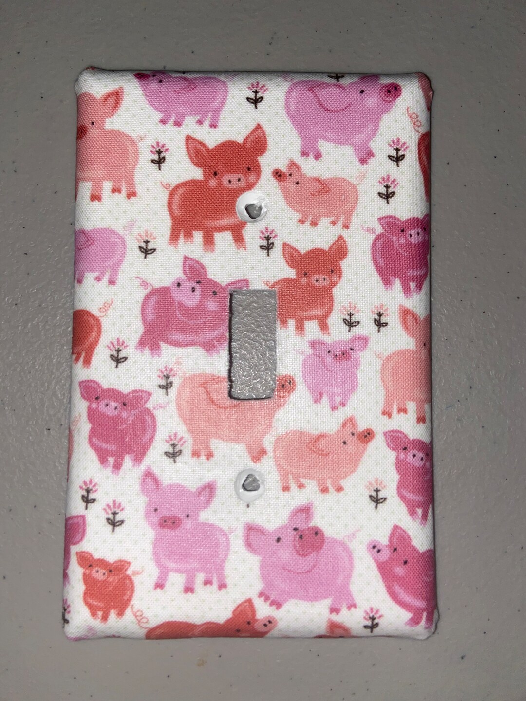 Pink Pig Piggy Farmhouse Farm Animal Single Light Switch Outlet Cover ...