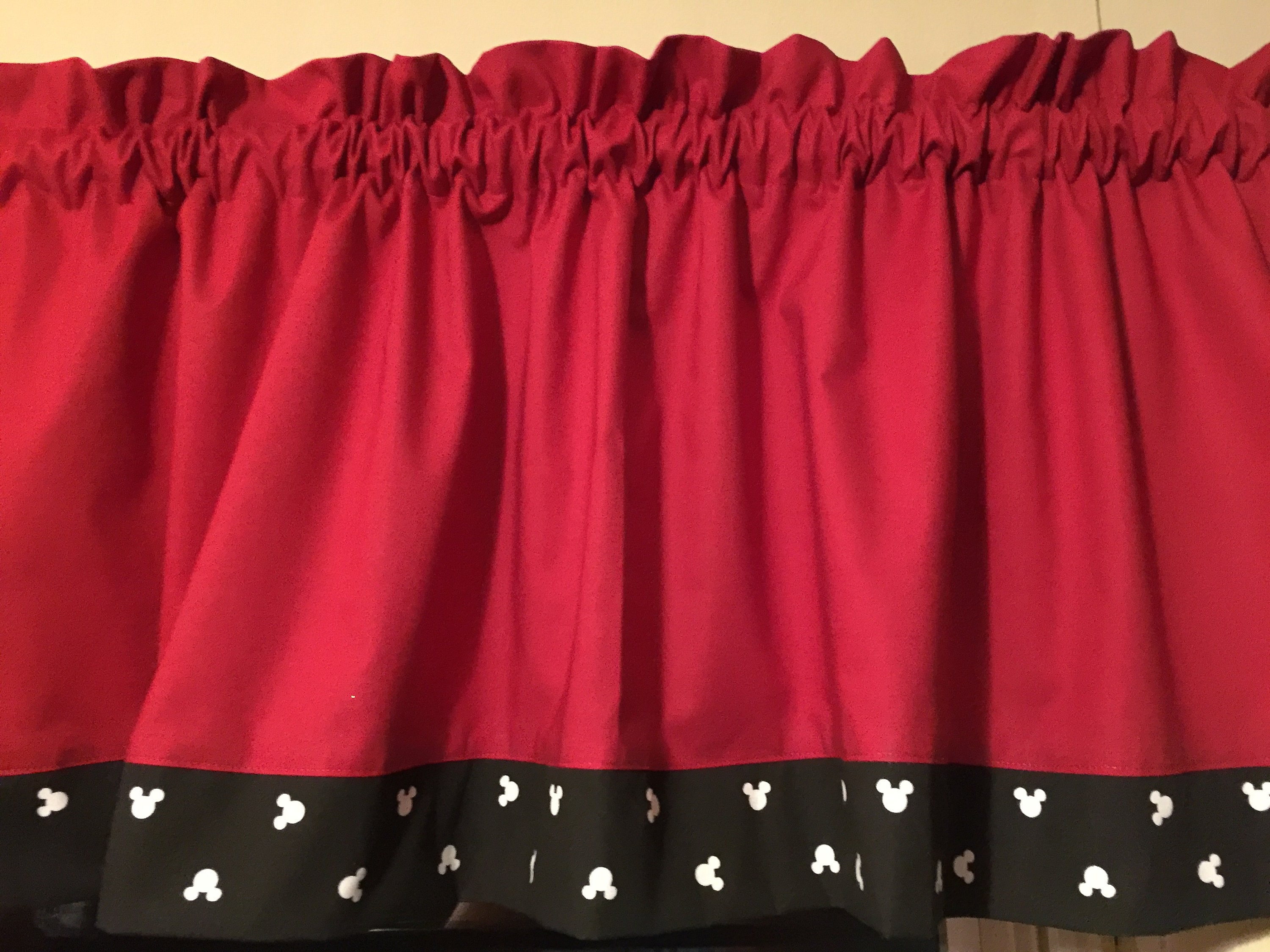 Mickey Mouse Kitchen Window Curtains - Etsy