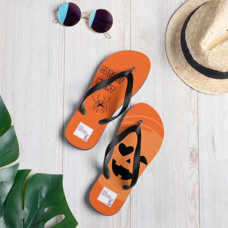 Halloween Flip Flops - Etsy