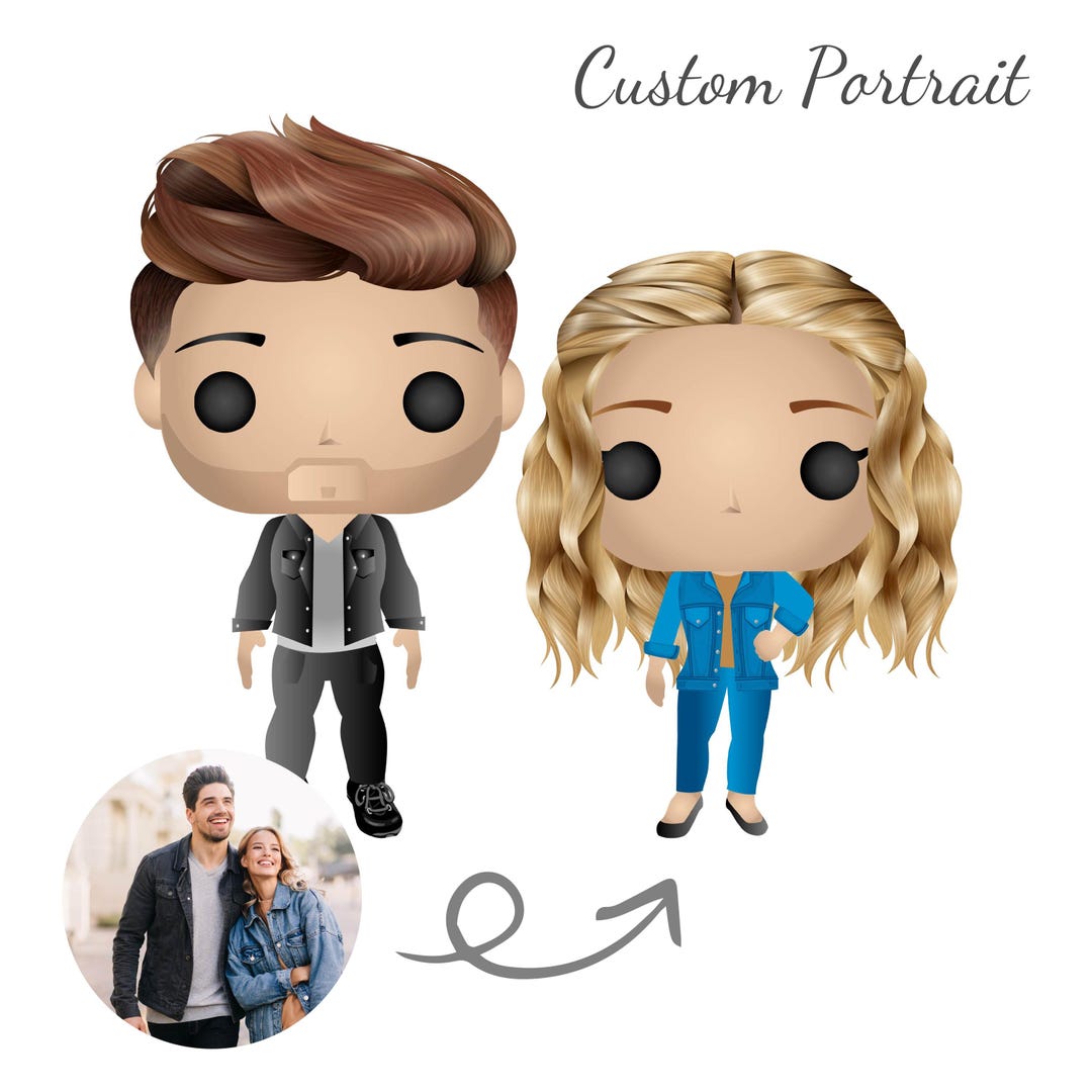 Custom Portrait Funko Pop 11x14 Print Personalized Family Portrait ...